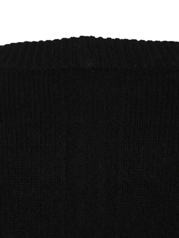 Rick Owens Cashmere And Wool Blend Crew Neck Sweater - Black