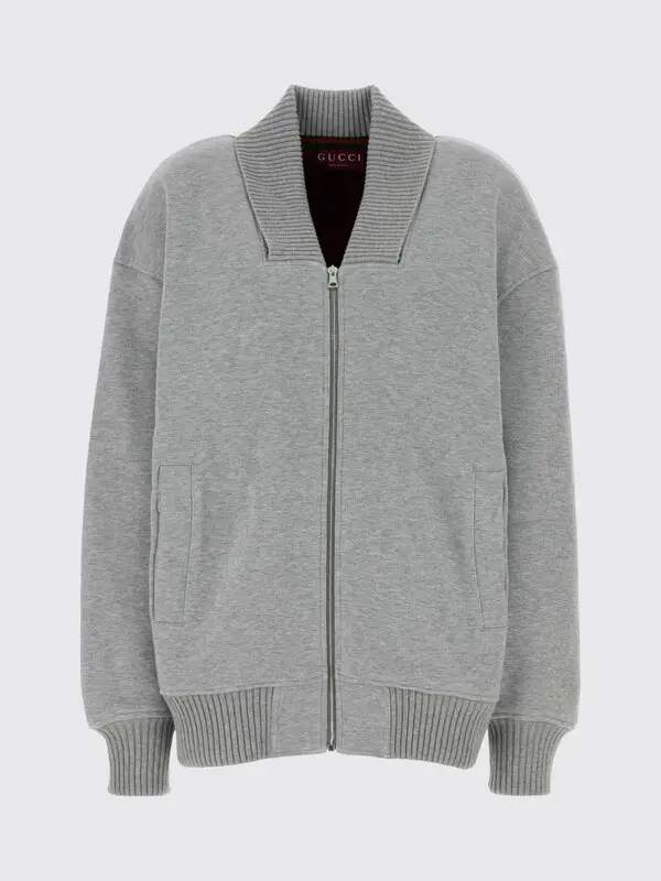Gucci Cotton Blend Zip Bomber Sweatshirt