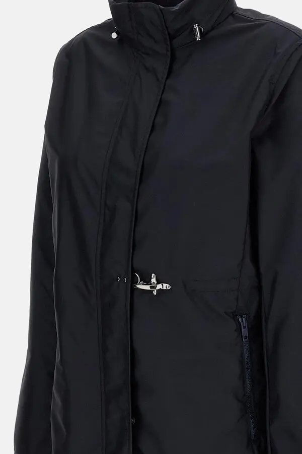 FAY Virginia Technical Poplin Overcoat - Multicolor