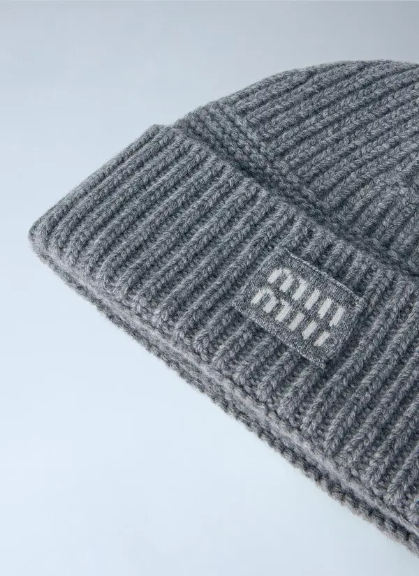 Miu Miu Logo-patch Wool Beanie