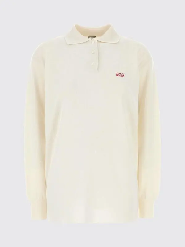 Loewe Cotton Polo Shirt With Logo - White
