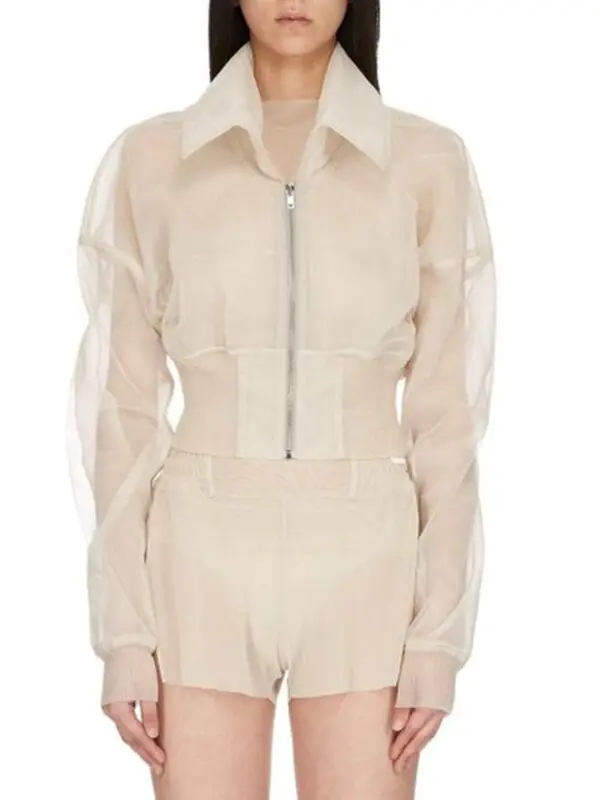 Rick Owens Short Jacket With Sheer Finish - Multicolor