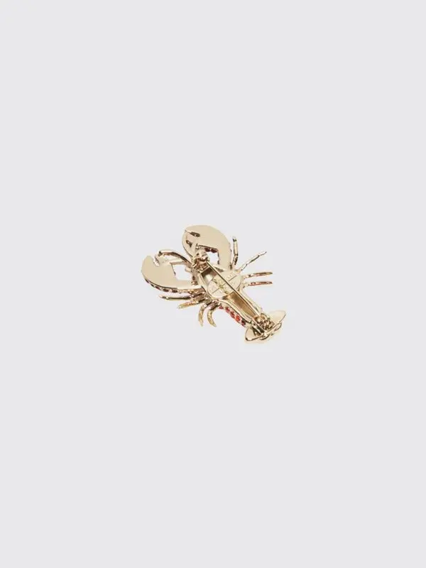Max Mara Metal Brooch With Rhinestones