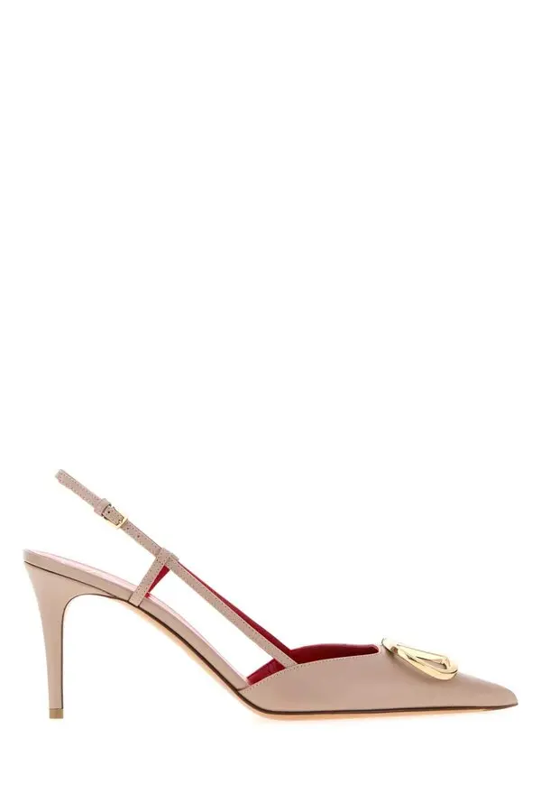 Valentino Garavani Antiqued Leather Vlogo Signature Pumps - Pink