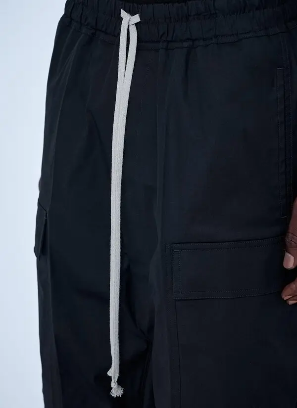 Rick Owens Cotton Blend Cargo Shorts - Black