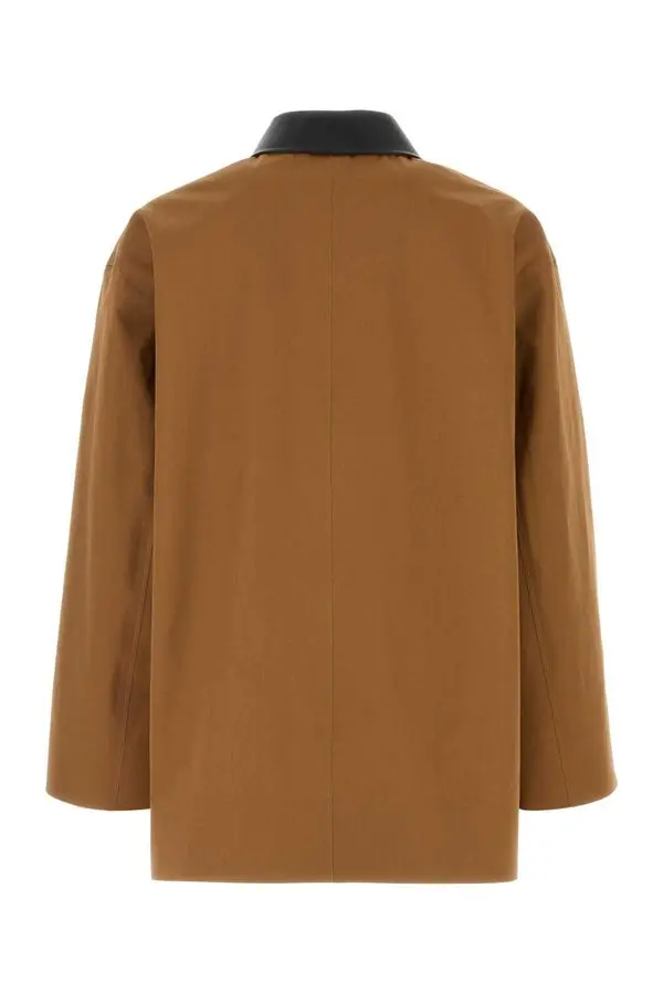 JIL SANDER Caramel Cotton Trench Coat