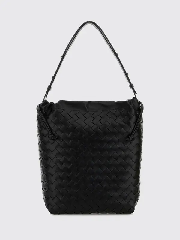 Bottega Veneta Biblioteca Woven Leather Bucket Bag