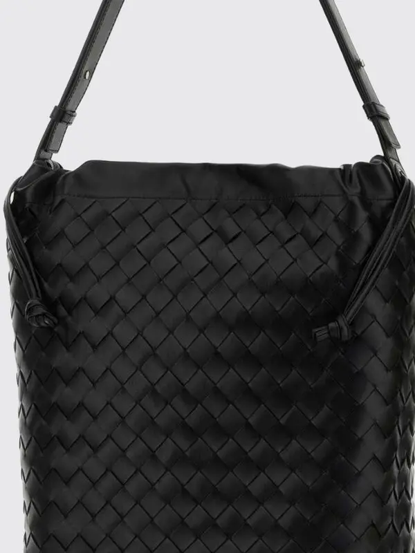 Bottega Veneta Biblioteca Woven Leather Bucket Bag