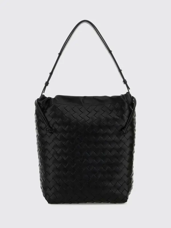 Bottega Veneta Woven Leather Bucket Bag - Black