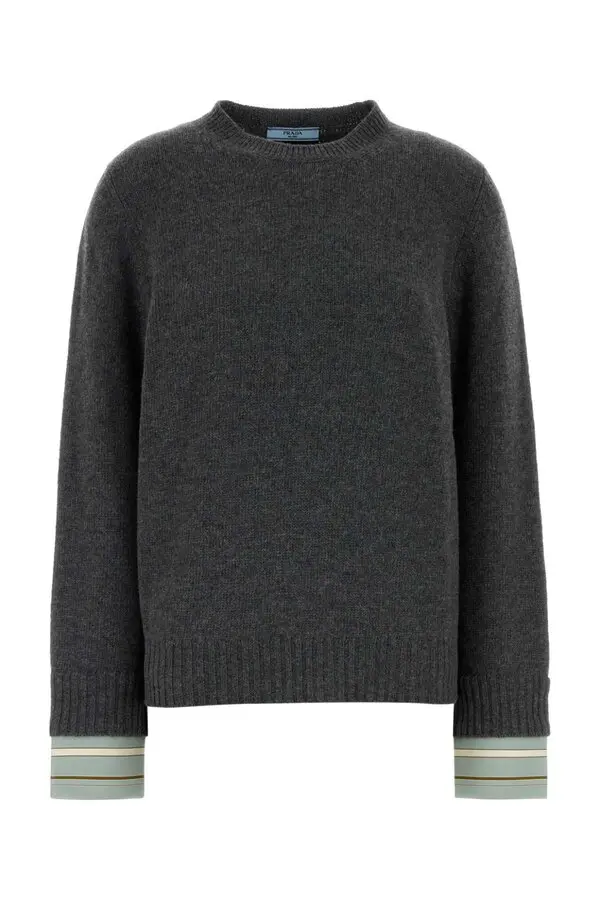 Prada Dark Grey Wool Blend Sweater