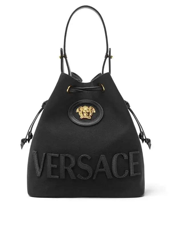 Versace La Medusa Bucket Bag - Black