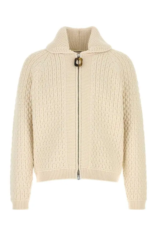 JW Anderson Cotton Blend Cardigan - White
