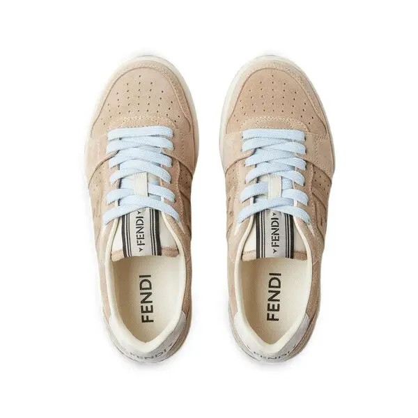 Fendi Suede Sneakers - Cream