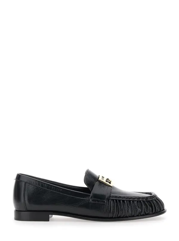 Fendi Leather Loafers - Black