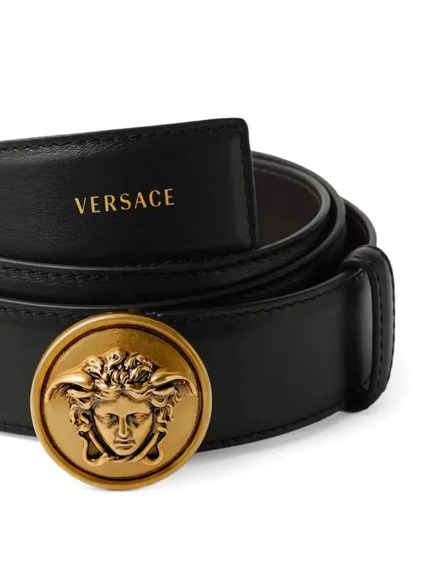 Versace 3.5 Cm Leather Belt - Black