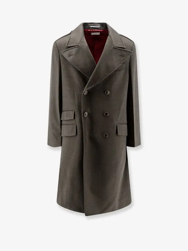 Brunello Cucinelli Double-breasted Virgin Wool Coat