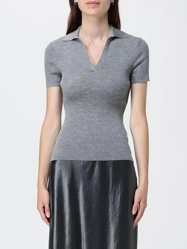 Max Mara Wool Knit Polo - Gray