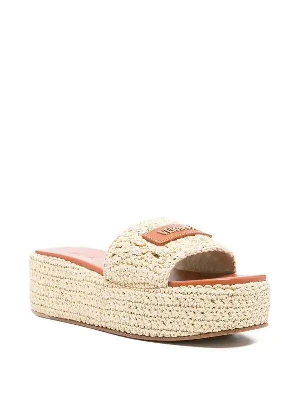 Versace Logo Sandals - Multicolor