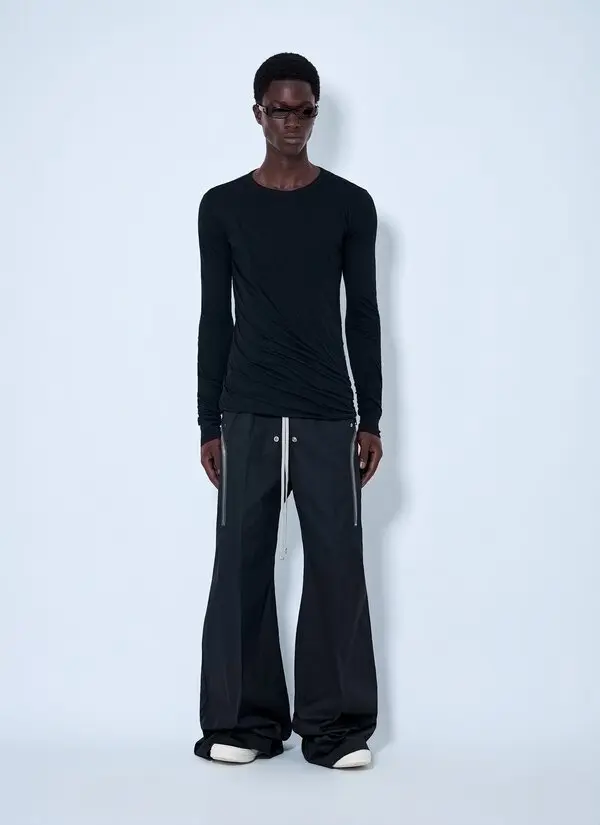 Rick Owens Heizer Belas Cotton Trousers - Black