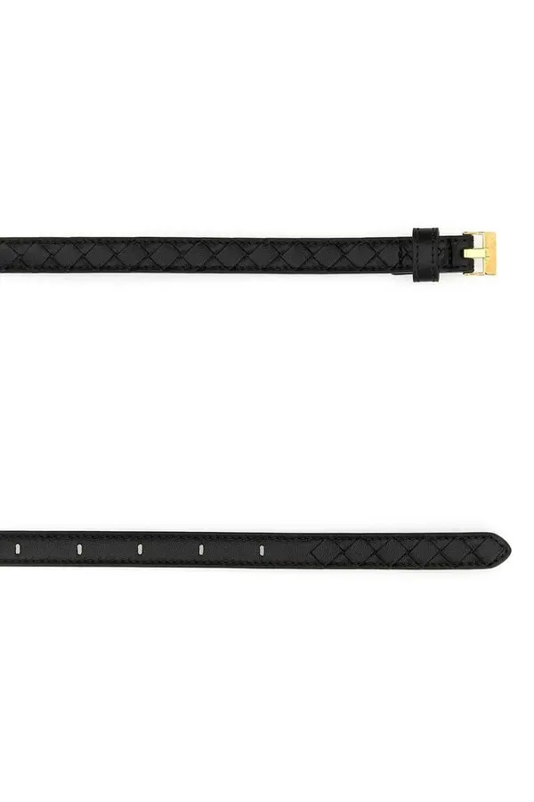 Bottega Veneta Nappa Leather Belt - Black