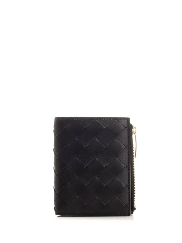 Bottega Veneta Intrecciato Bi-fold Wallet - Black