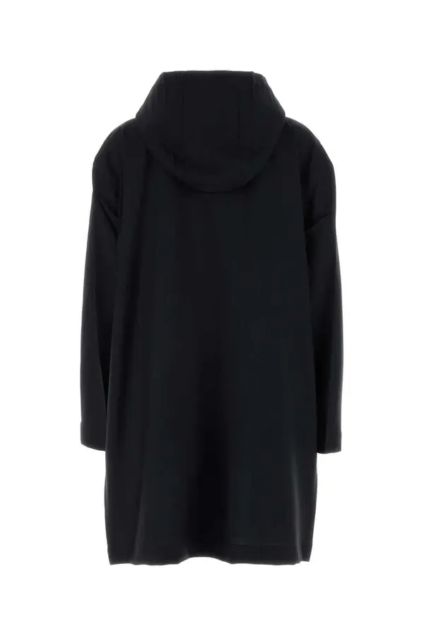Prada Navy Mohair Blend Overcoat