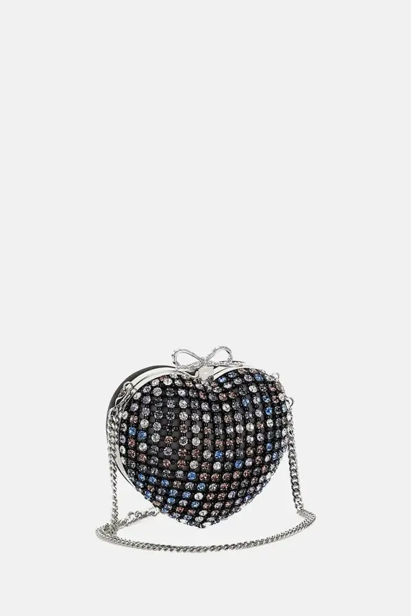 SELF-PORTRAIT Heart Crystal Clutch