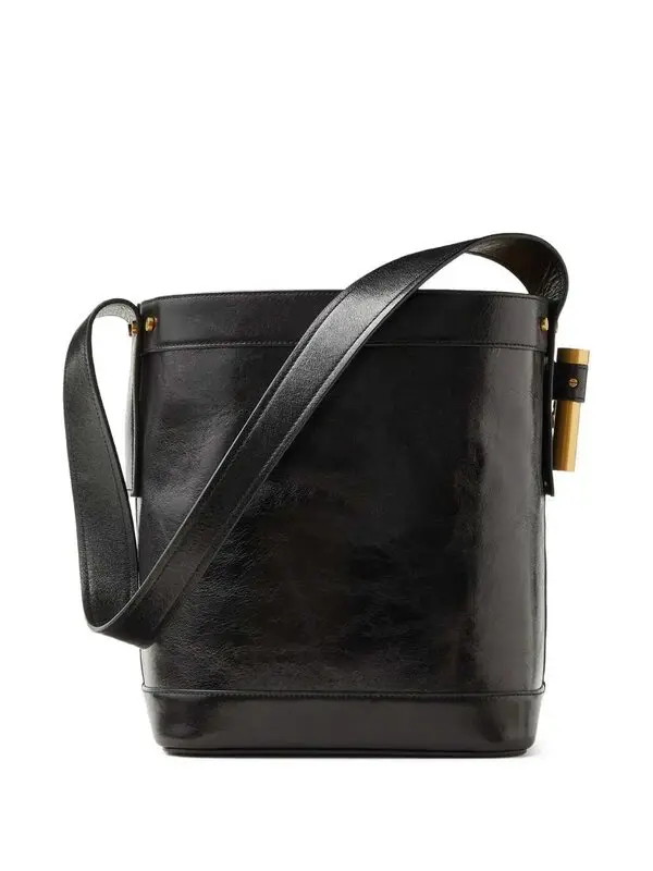 Versace Pivot Small Leather Bucket Bag