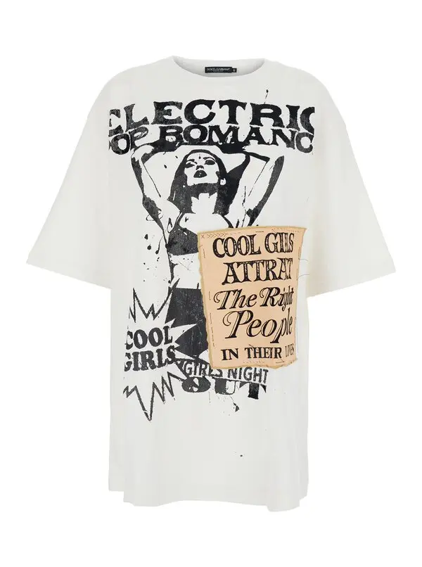 Dolce & Gabbana Cotton Maxi Print Crewneck T-shirt - Multicolor