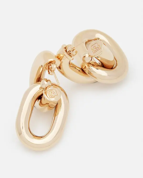 Rabanne Xl Link Double Hoop Earrings - Multicolor