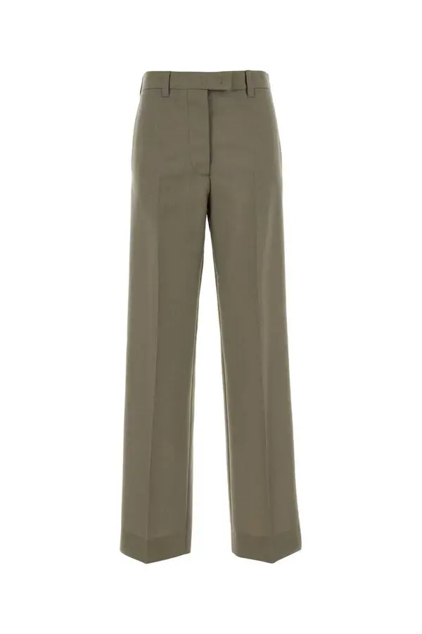 Miu Miu Sage Mohair Blend Palazzo Pant - Green
