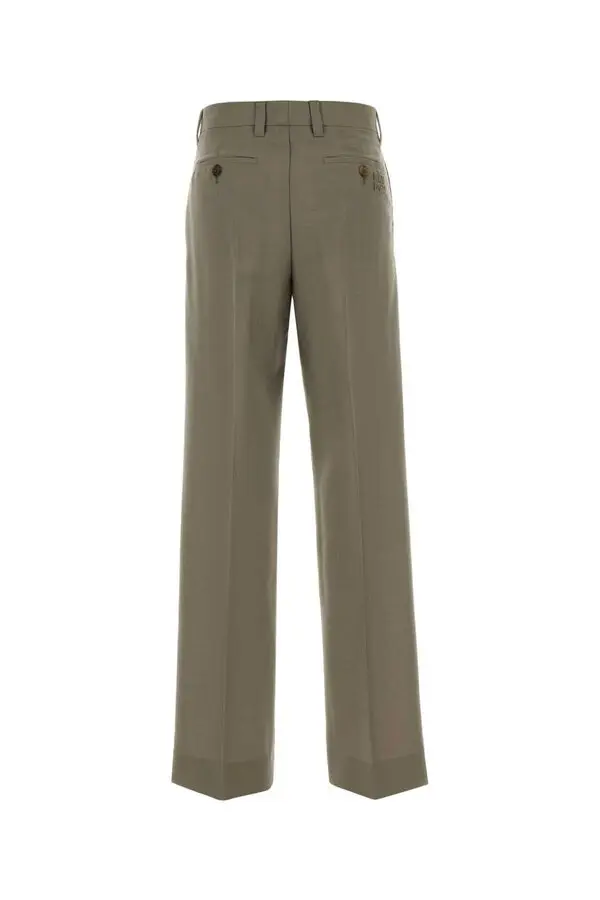 Miu Miu Sage Mohair Blend Palazzo Pant - Green