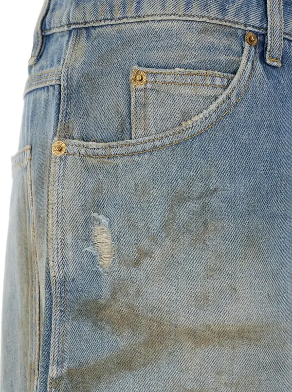 GOLDEN GOOSE Distressed Denim Jeans - Multicolor