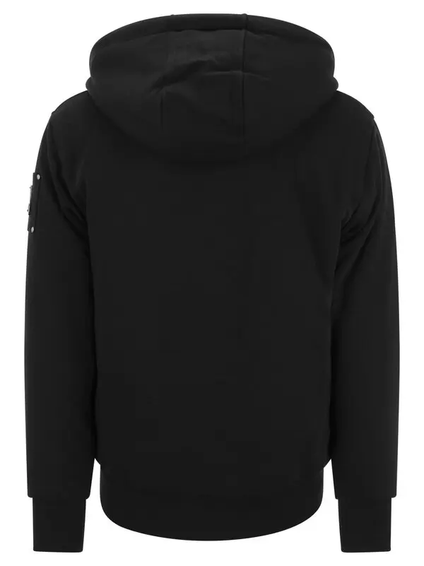 Moose Knuckles Faux Fur Lined Hoodie - Black