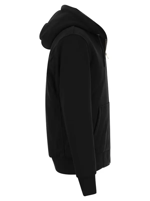 Moose Knuckles Faux Fur Lined Hoodie - Black