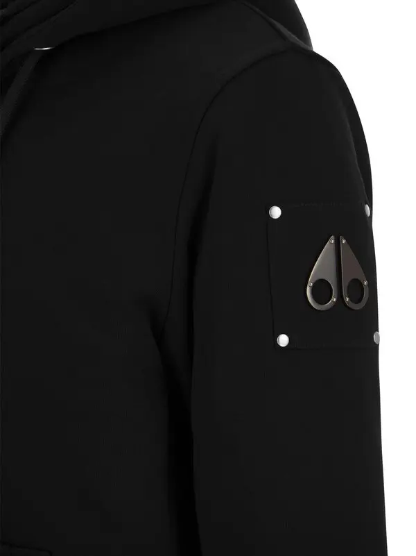 Moose Knuckles Faux Fur Lined Hoodie - Black