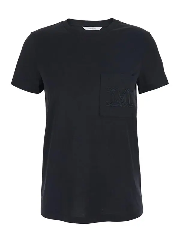 Max Mara Cotton Crewneck T-shirt - Black