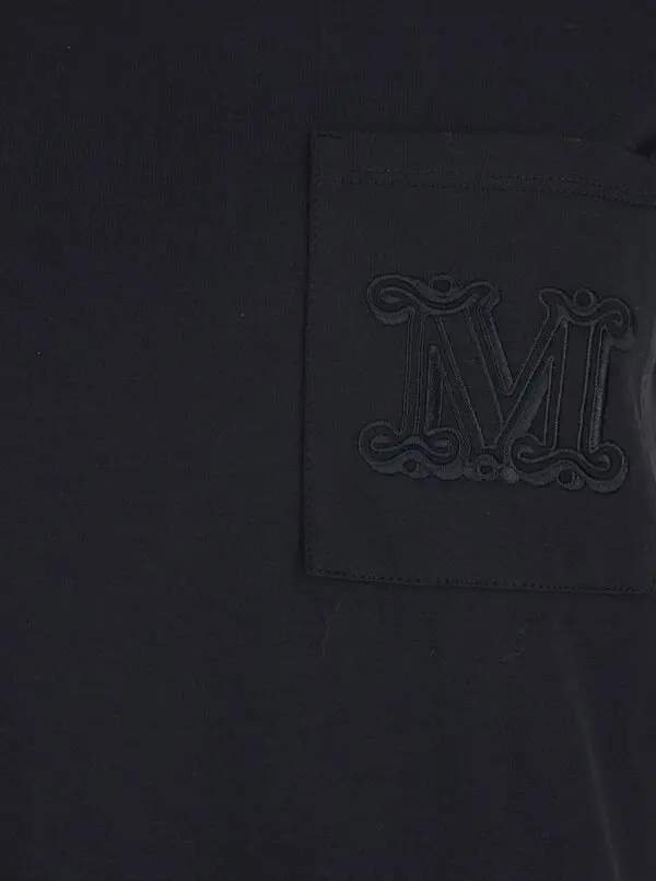 Max Mara Cotton Crewneck T-shirt - Black