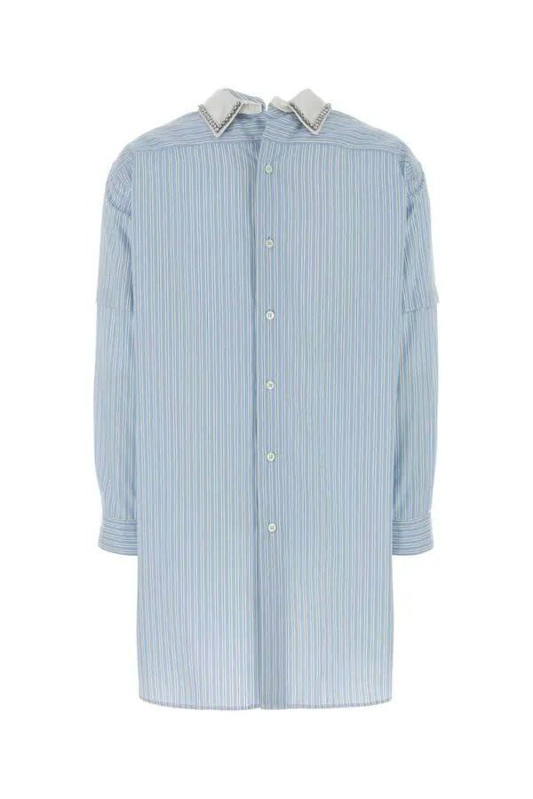 Prada Embroidered Poplin Blouse - Multicolor
