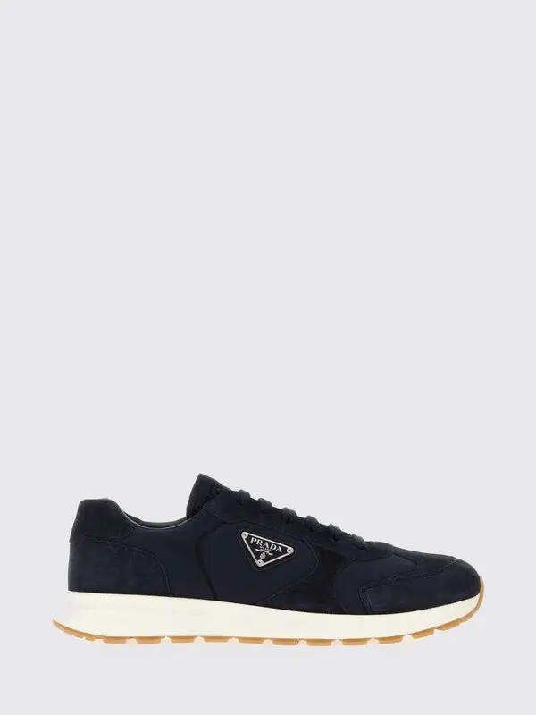 Prada Re-nylon And Suede Sneakers - Blue