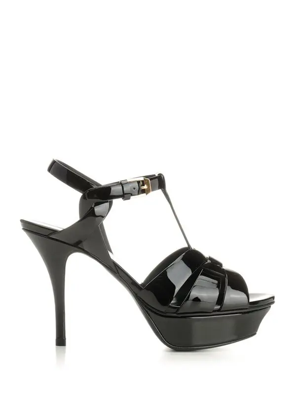 Saint Laurent Tribute Platform Sandals - Black