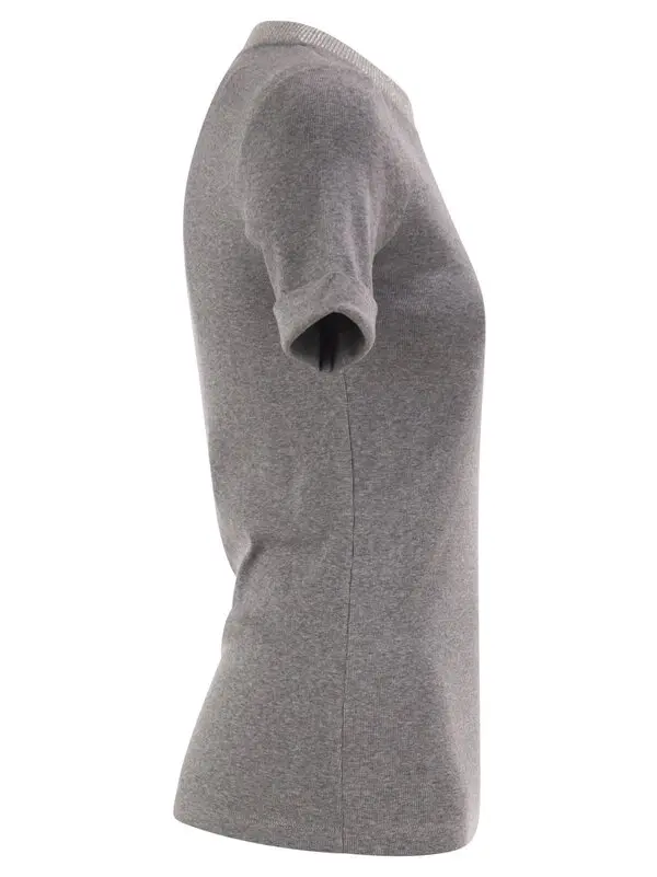 Peserico Stretch Cotton Jersey T-shirt - Gray