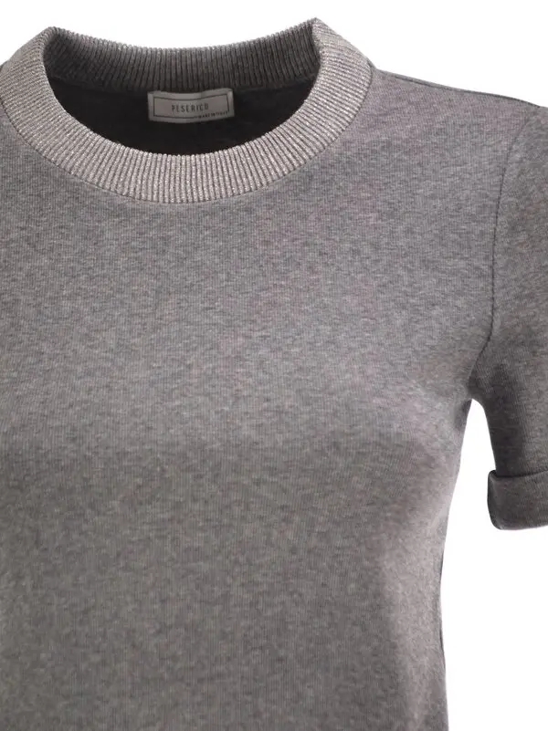 Peserico Stretch Cotton Jersey T-shirt - Gray