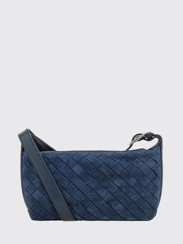 Bottega Veneta Traveler Woven Suede Bag
