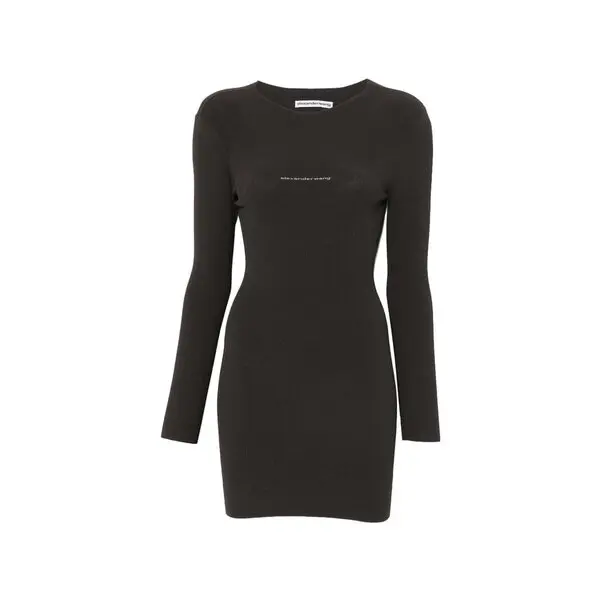 Alexander Wang Ribbed Logo Knit Top