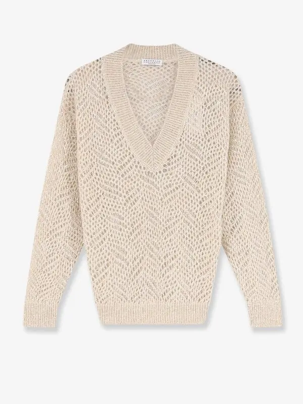 Brunello Cucinelli Cashmere Sweater - Cream