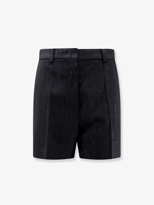 Max Mara Siberia Virgin Wool Shorts With Sequins - Multicolor