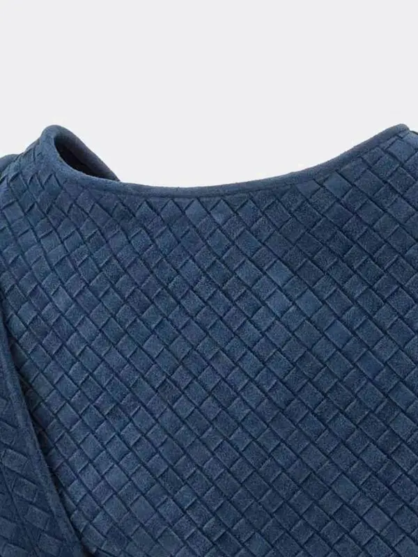 Bottega Veneta Messenger Bag In Woven Suede