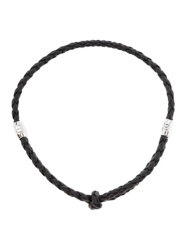 Bottega Veneta Intrecciato Bracelet With Silver Inserts - Multicolor