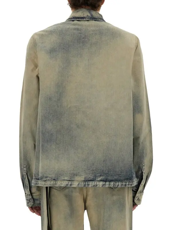 Rick Owens Concealed Zipper Jacket - Blue